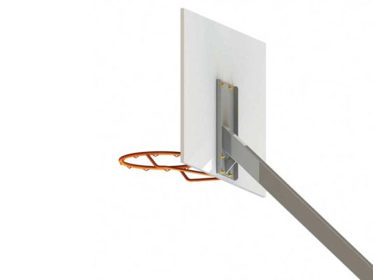 In-ground basketball goal, projection 1.2m, hoop height 2.6m (Carr Hill ...